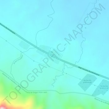 El Cebu topographic map, elevation, terrain