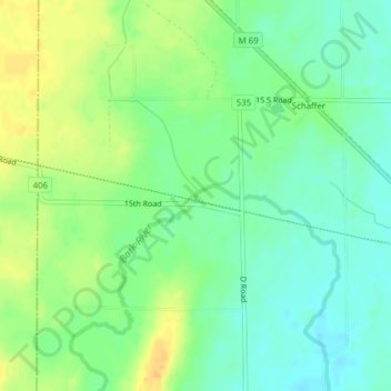 Bark River topographic map, elevation, terrain