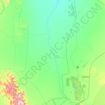 Gamagara topographic map, elevation, terrain