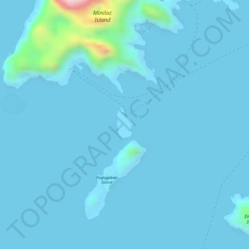 Shimizu Island topographic map, elevation, terrain