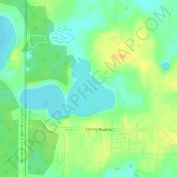 Berry Lake topographic map, elevation, terrain