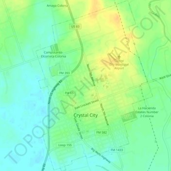 Crystal City topographic map, elevation, terrain