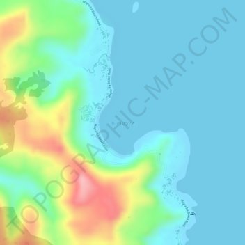 Blue Lagoon topographic map, elevation, terrain