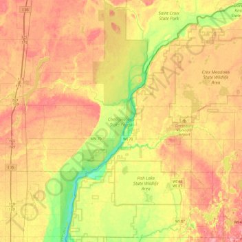 Chengwatana State Forest topographic map, elevation, terrain