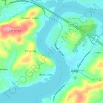 Clinch River topographic map, elevation, terrain