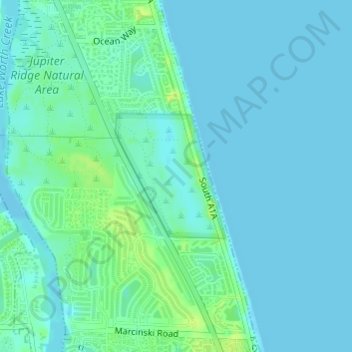 Ridge Road topographic map, elevation, terrain