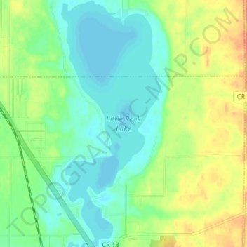 Little Rock Lake topographic map, elevation, terrain