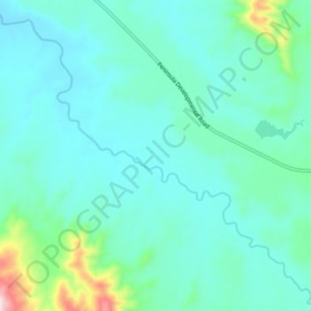 Laura River topographic map, elevation, terrain