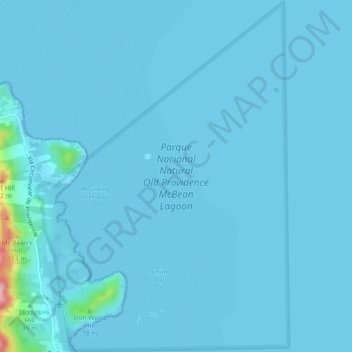 Parque Nacional Natural Old Providence McBean Lagoon topographic map ...