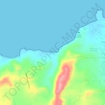 playa Colorado topographic map, elevation, terrain