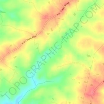 Hat Creek topographic map, elevation, terrain