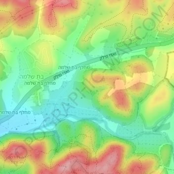 Tut topographic map, elevation, terrain