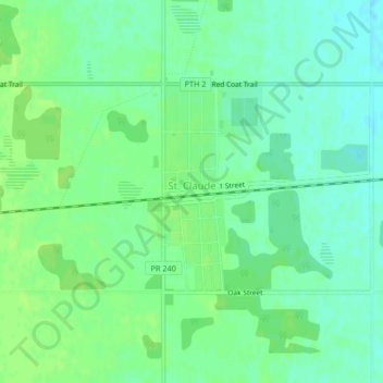 St. Claude topographic map, elevation, terrain