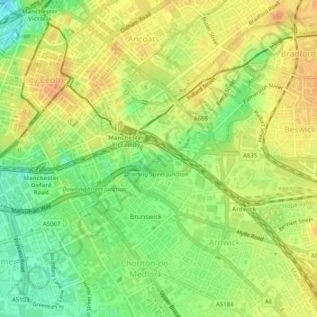 Mayfield Park topographic map, elevation, terrain