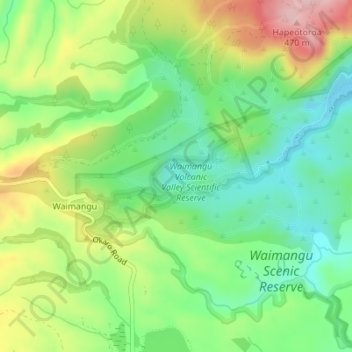 Frying Pan Lake topographic map, elevation, terrain