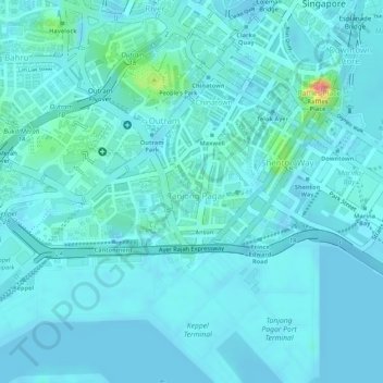 Vanda Miss Joaquim Park topographic map, elevation, terrain