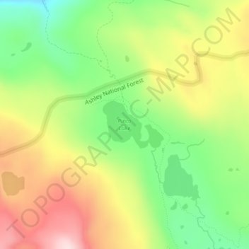 Pinto Lake topographic map, elevation, terrain