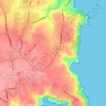 abreuvoir of Saint Peter Port and Saint Martins topographic map ...