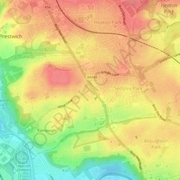 Barnfield Park topographic map, elevation, terrain
