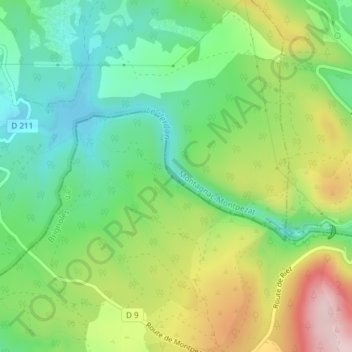 Le Verdon topographic map, elevation, terrain