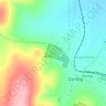 Darling Wildflower Nature Reserve topographic map, elevation, terrain