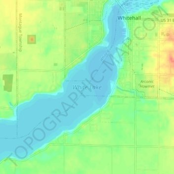 White Lake topographic map, elevation, terrain