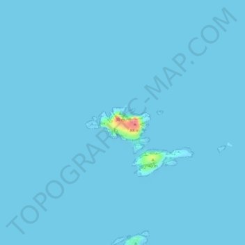 Isla Grande topographic map, elevation, terrain