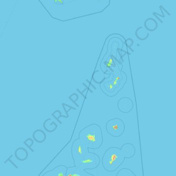 Luzon Strait topographic map, elevation, terrain