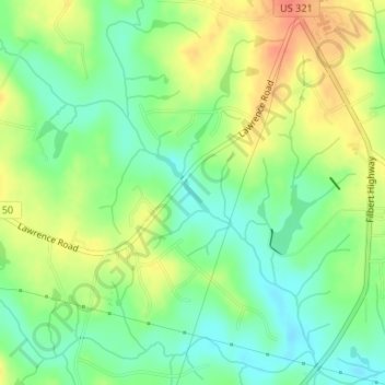 Allison Creek topographic map, elevation, terrain