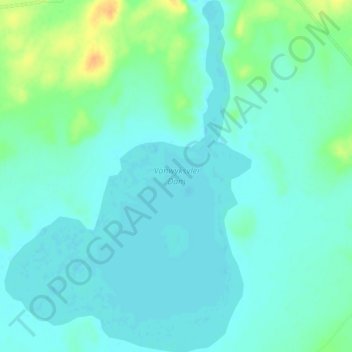 Vanwyksvlei Dam topographic map, elevation, terrain