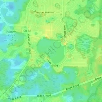Moon Lake topographic map, elevation, terrain