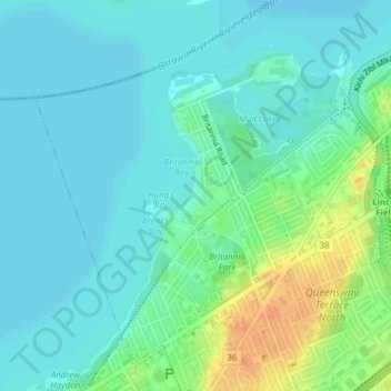 Britannia Beach topographic map, elevation, terrain