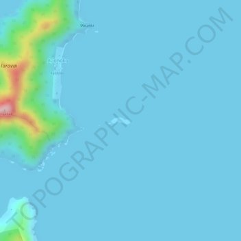 Motu O-Ari topographic map, elevation, terrain