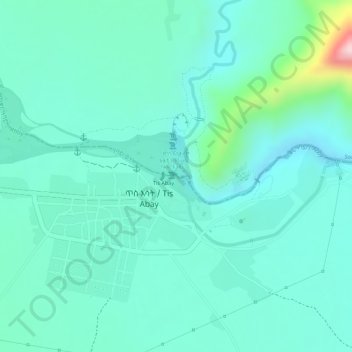 Blue Nile topographic map, elevation, terrain