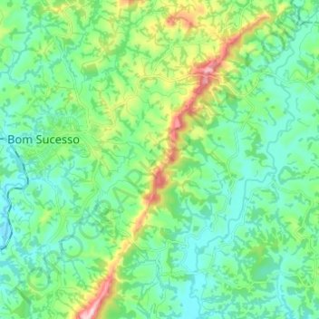 Serra do Bom Sucesso topographic map, elevation, terrain