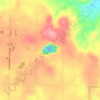 Bright Lake topographic map, elevation, terrain
