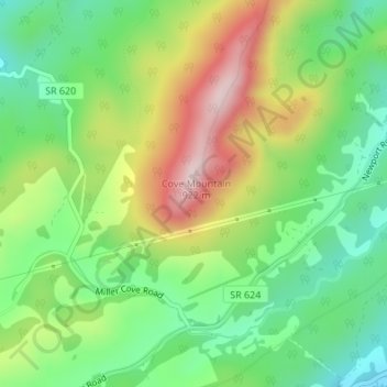 Dragon's Tooth topographic map, elevation, terrain