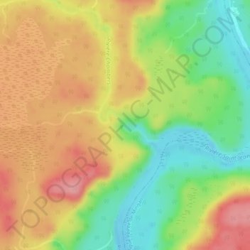 Chute Opmeso topographic map, elevation, terrain