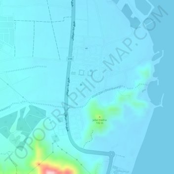 Dadna topographic map, elevation, terrain