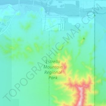 Estrella Mountain Regional Park topographic map, elevation, terrain