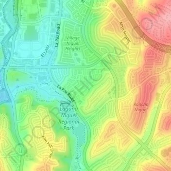 Yosemite Park topographic map, elevation, terrain
