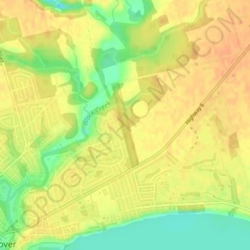 Black Creek Conservation Area topographic map, elevation, terrain