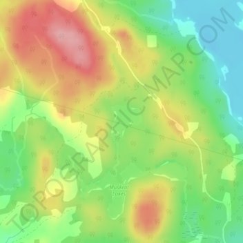 Back Lake topographic map, elevation, terrain