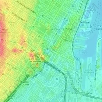 Victoria Square topographic map, elevation, terrain