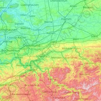 Haar topographic map, elevation, terrain