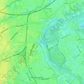 Swan Island topographic map, elevation, terrain