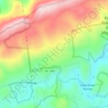 Pine Mountain State Resort Park topographic map, elevation, terrain