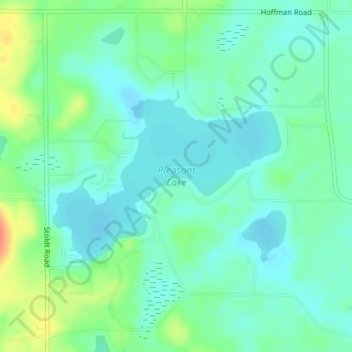 Pleasant Lake topographic map, elevation, terrain