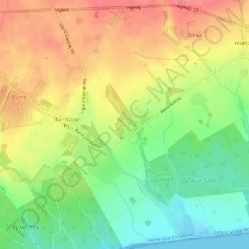 Barritskov topographic map, elevation, terrain