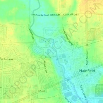 Splash Island topographic map, elevation, terrain